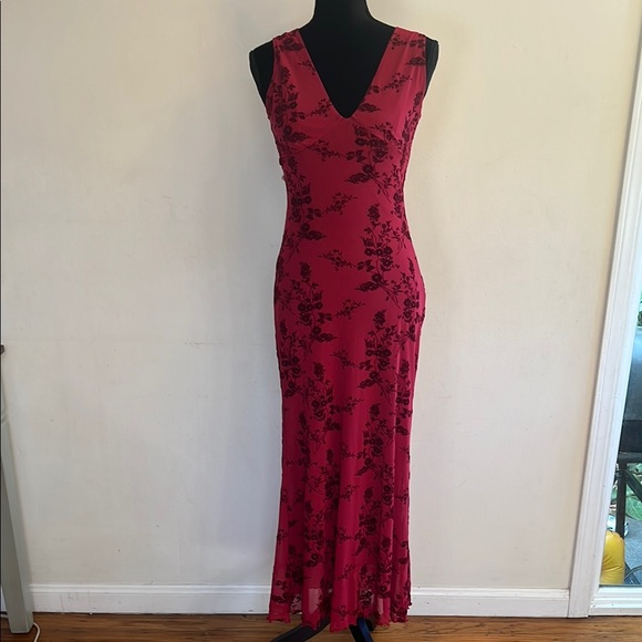 Dresses | Elegant Floral Red Dress | Poshmark